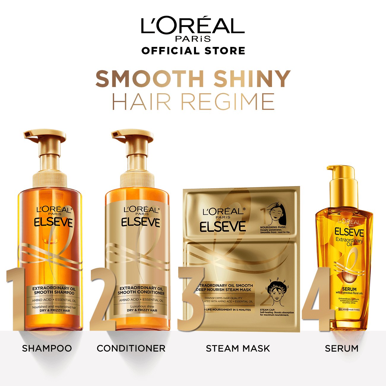 Extraordinary Oil Smooth Shampoo 440ml - L'Oreal Paris