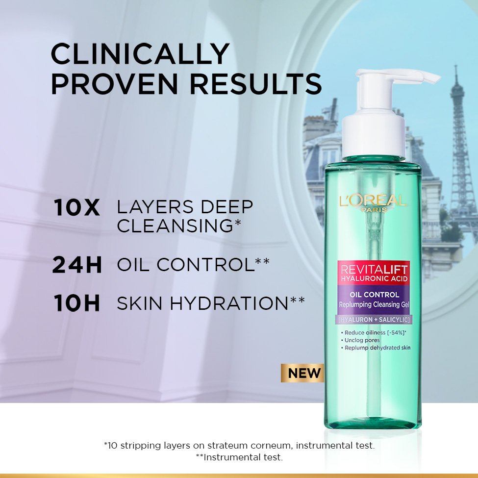 Revitalift Hyaluronic Acid Face Care Oil Control Cleanser | L'Oréal Paris