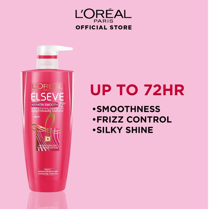 Elseve Keratin Smooth 72H Shampoo 620ml