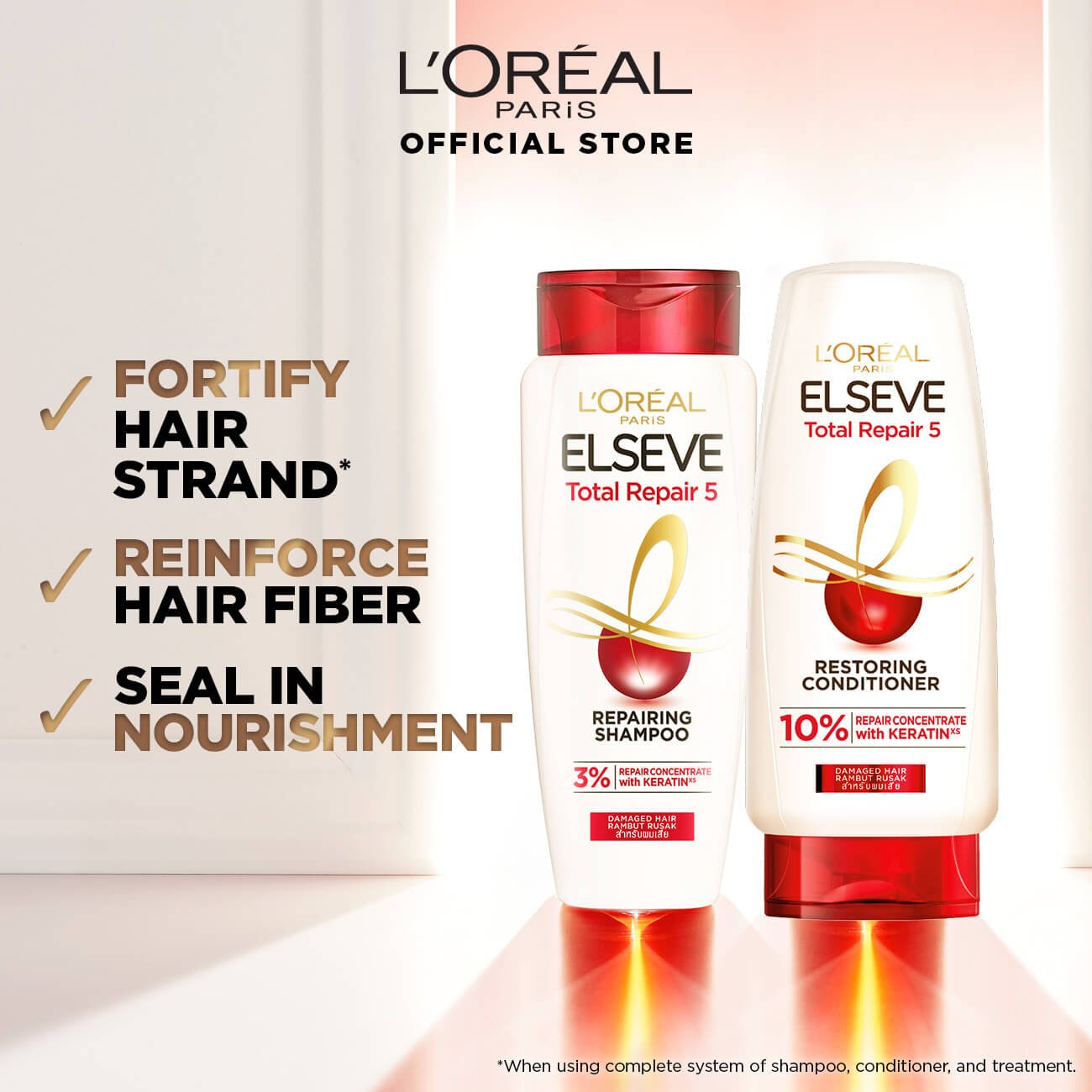 L’Oreal Paris Elseve Total Repair 5 Shampoo 620ml