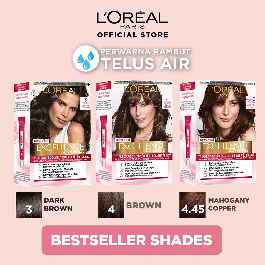 L’Oréal Paris Excellence Crème Triple Care Hair Color 6.30 Golden Dark ...