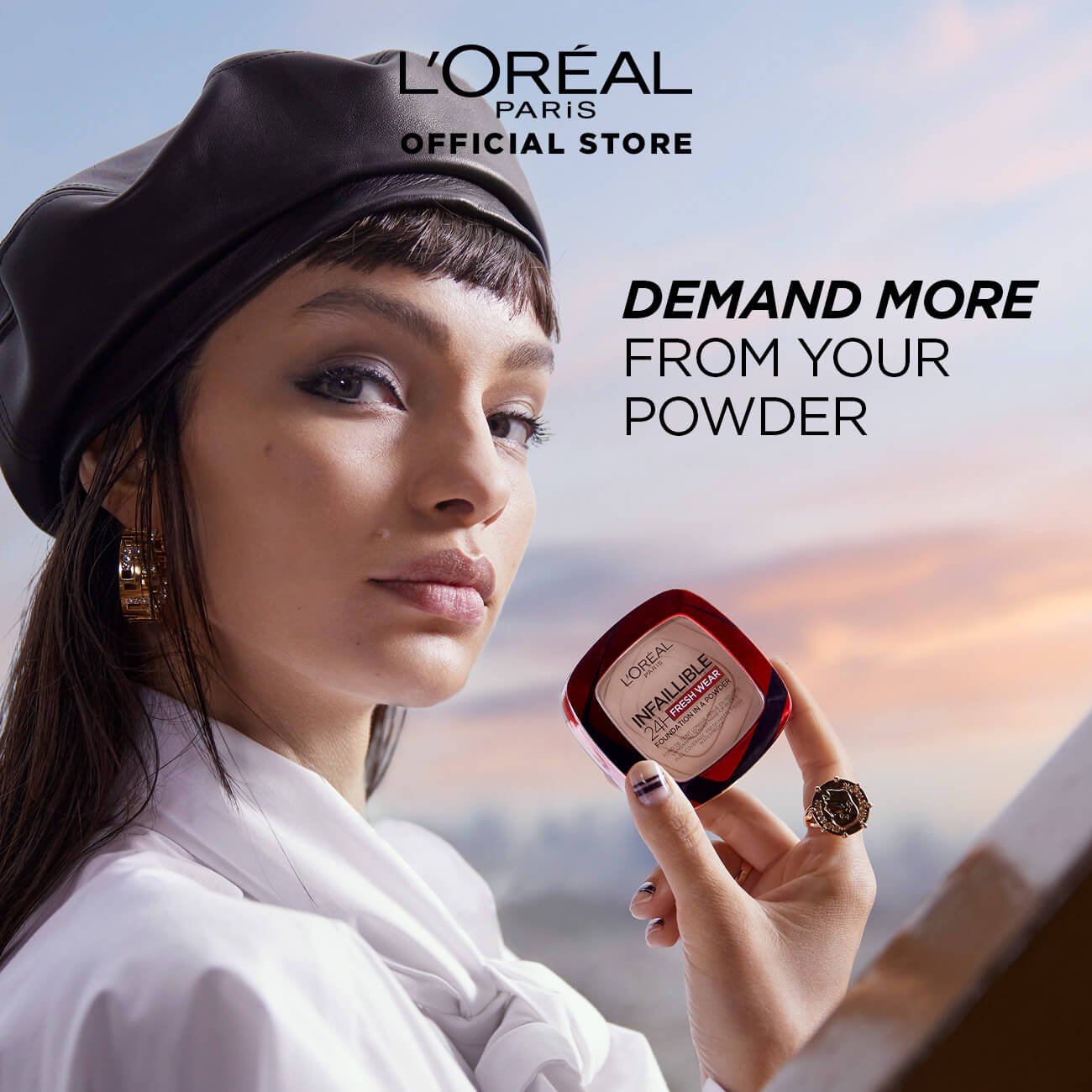 Infaillible 24H Freshwear Foundation In A Powder - 20 Ivory