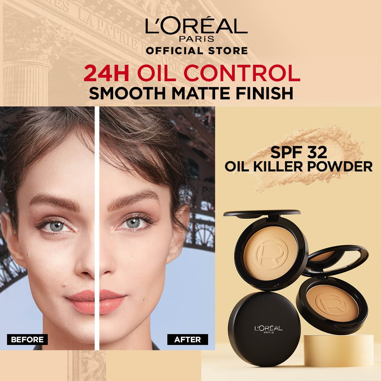24H Oil Killer Powder 128 Natural Buff