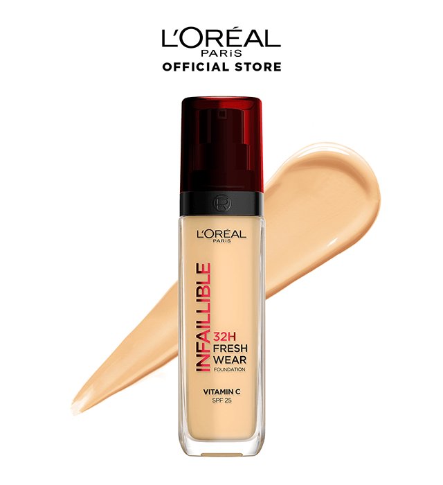 L’Oréal Paris Infallible 32H FreshWear Foundation with Vitamin C & SPF ...