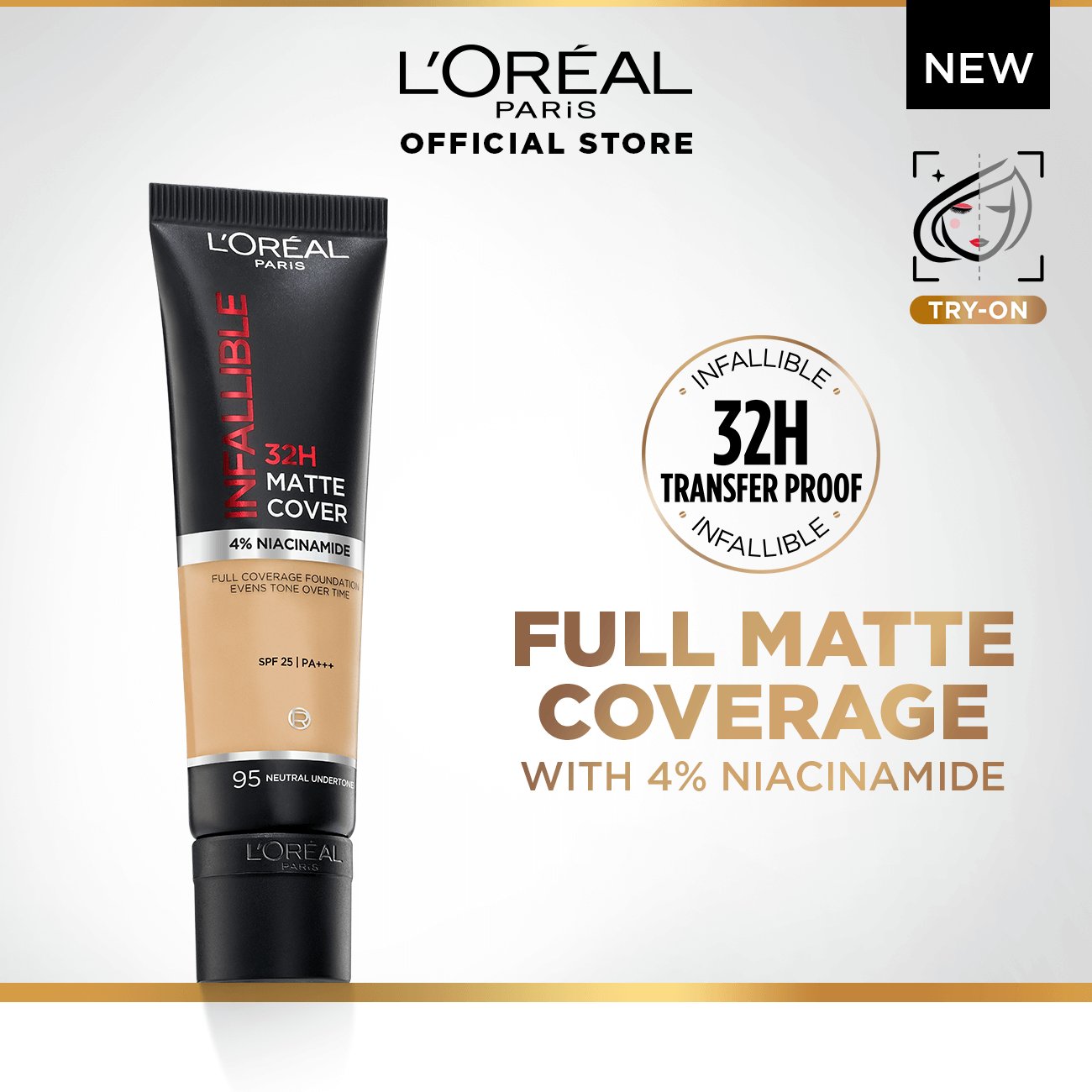 Infallible 32H Matte Cover Liquid Foundation 95