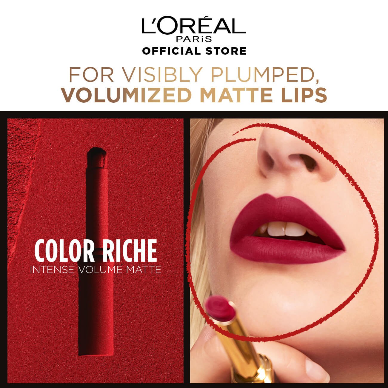 L’Oréal Paris Color Riche Intense Volume Matte Lipstick - 129 I lead