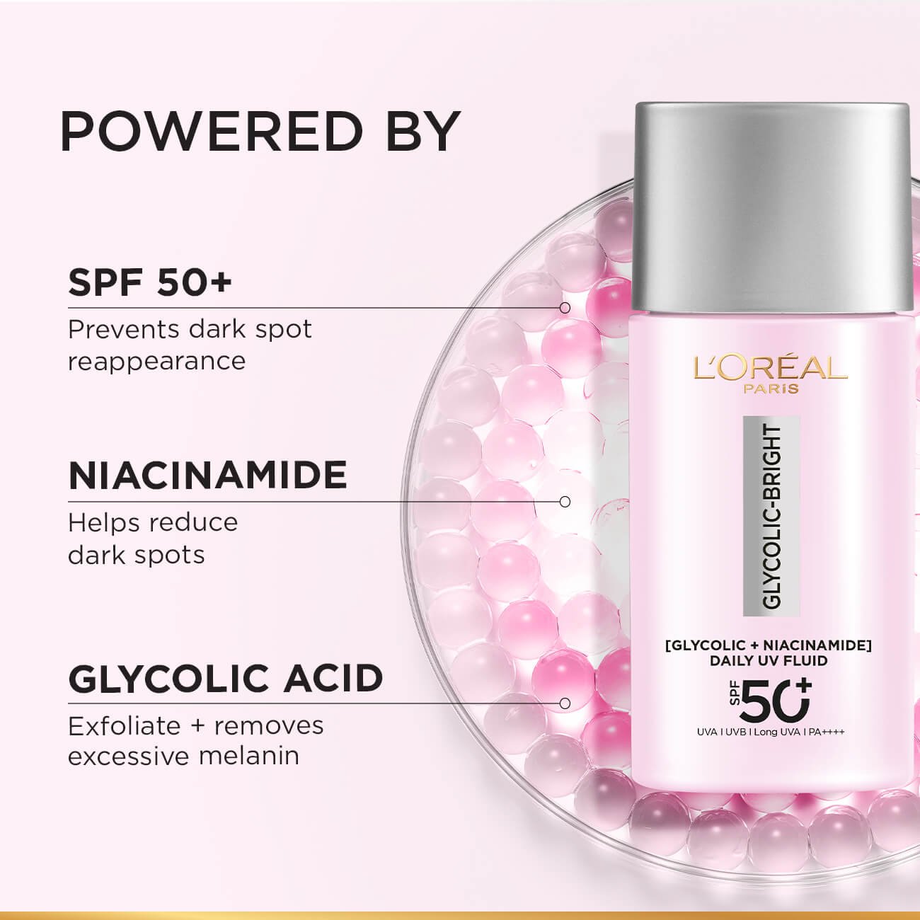 Glycolic Bright Anti-Dark Spot Daily UV Fluid | L’Oréal Paris Singapore