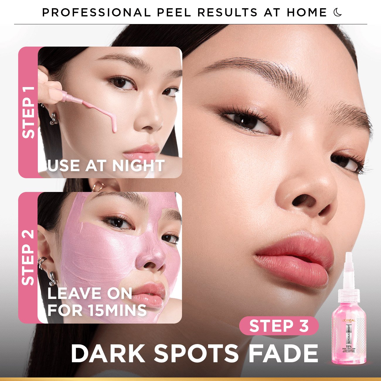 Glycolic-Bright Anti-Dark Spot Exfoliant Peel | L’Oréal Paris Singapore