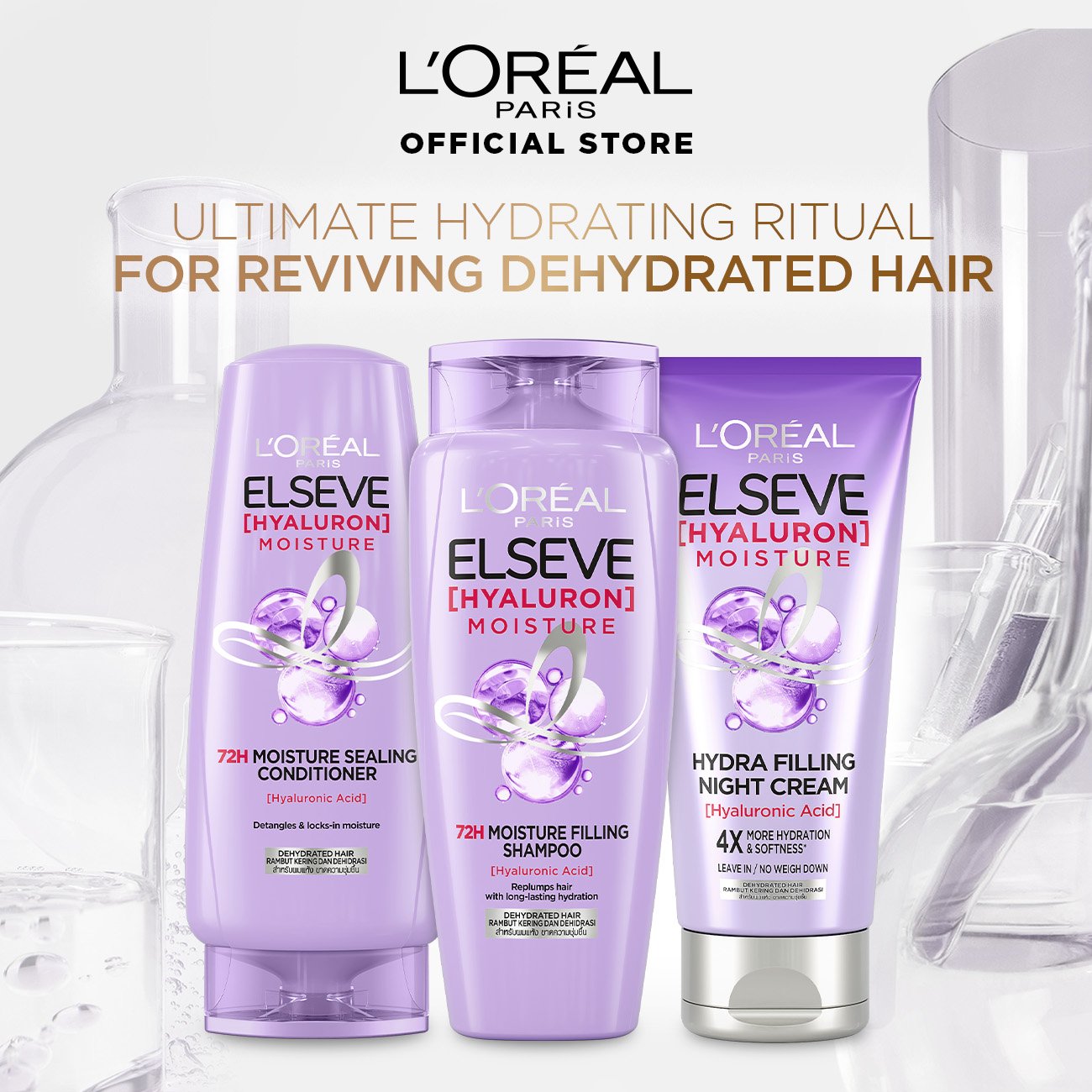 Elseve Hyaluron Hair Care 72h Moisture Sealing Conditioner 410ml L